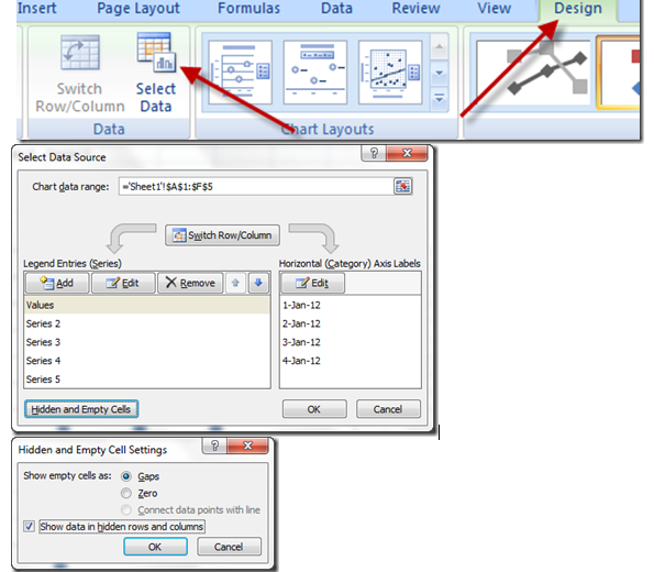 Chart moving when hiding columns | MrExcel Message Board