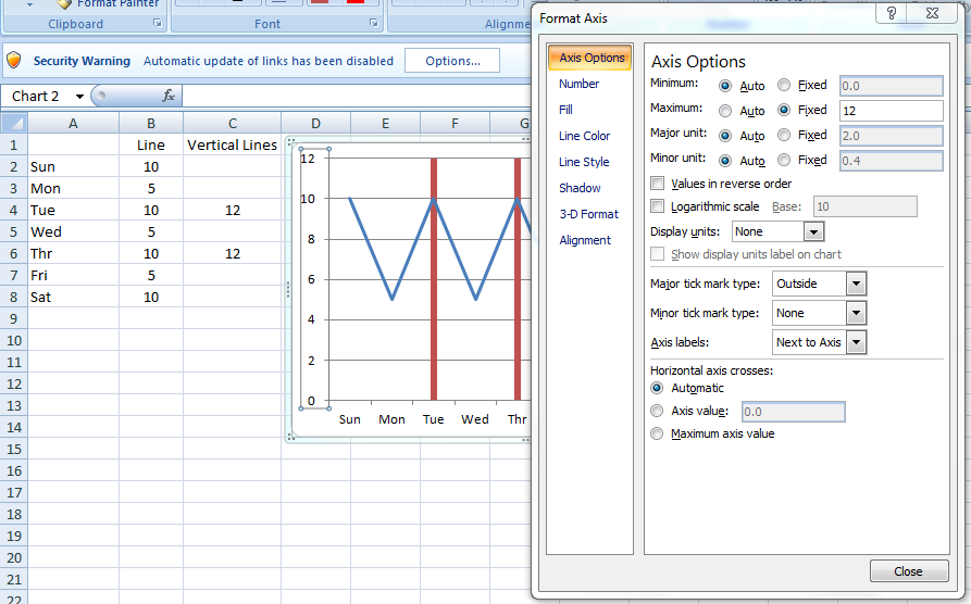 How To Create And Add Vertical Lines To An Excel Line Chart Excel