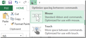 Touch vs Mouse Mode in Excel - Excel Dashboard Templates