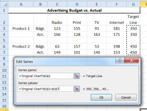 How-to Add Lines in an Excel Clustered Stacked Column Chart | Excel ...