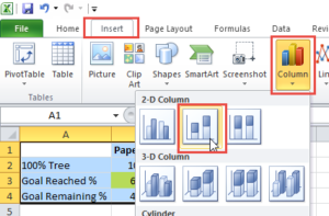 How-to Make an Excel Single Image Goal Chart | Excel Dashboard Templates