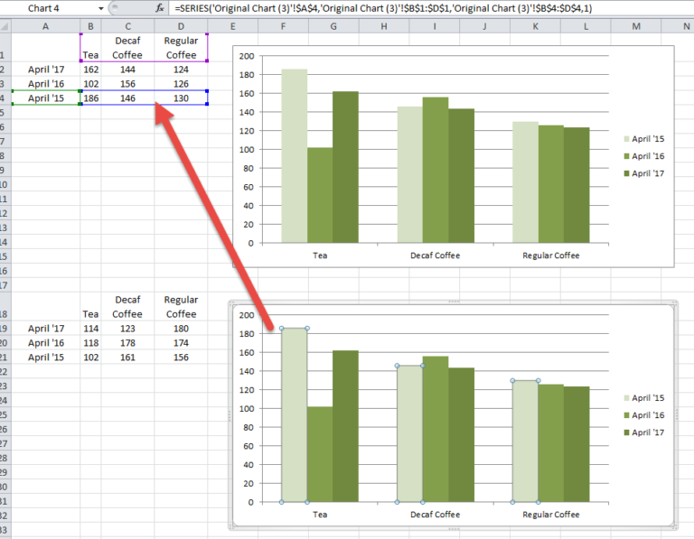 How-To Copy an Excel Chart on Same Worksheet with a New Data Reference ...