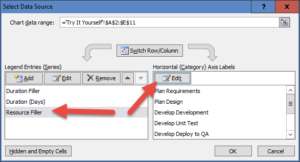 How-to Add Resource Names to Excel Gantt Chart Tasks | Excel Dashboard ...